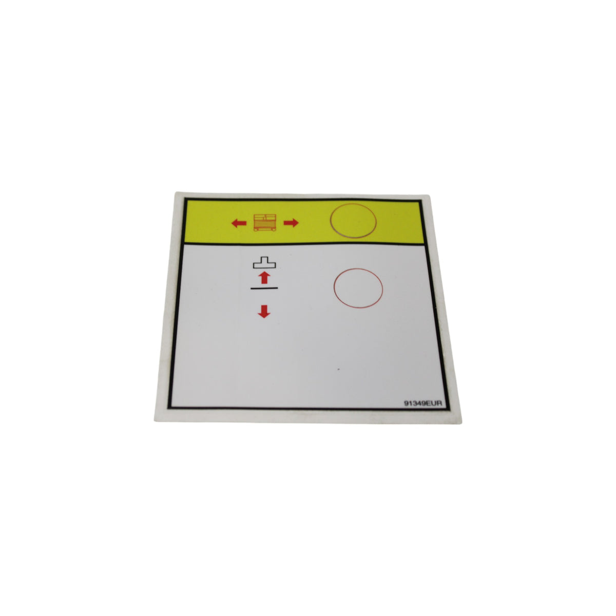 UPRIGHT 91349EUR - DECAL, UPPER CONTROL OUTRIGGER | RSW Parts