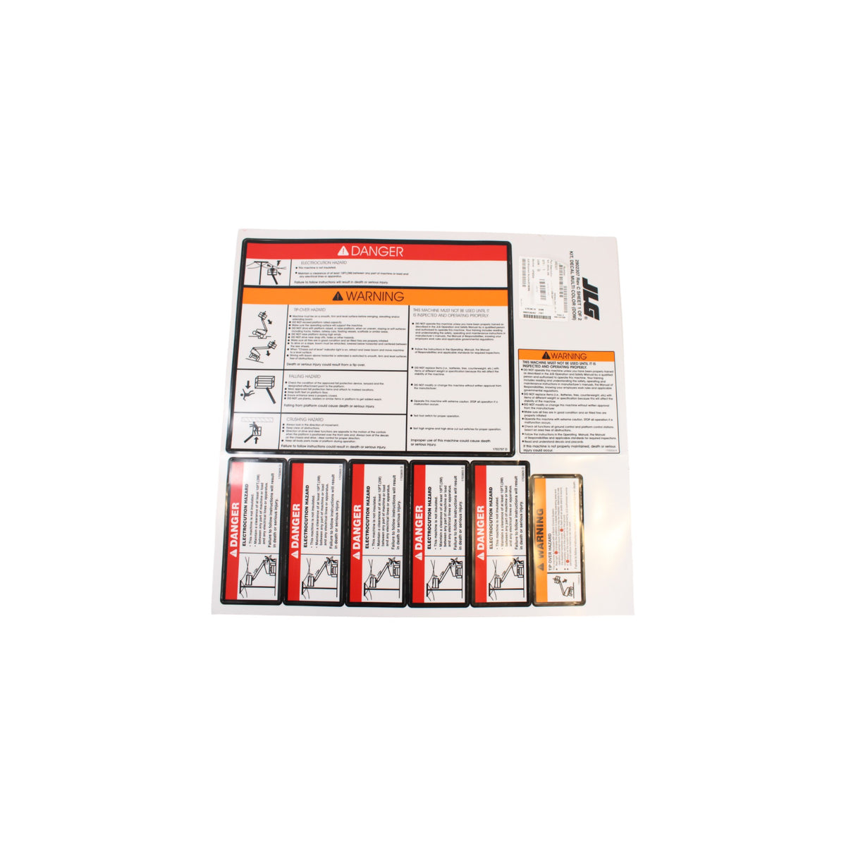 "JLG 2902307 - DECAL KIT, ANSI | RSW Parts"